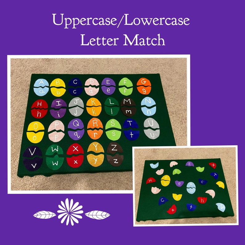 Uppercase and Lowercase Alphabet Egg Match Felt Set //felt Board Story ...