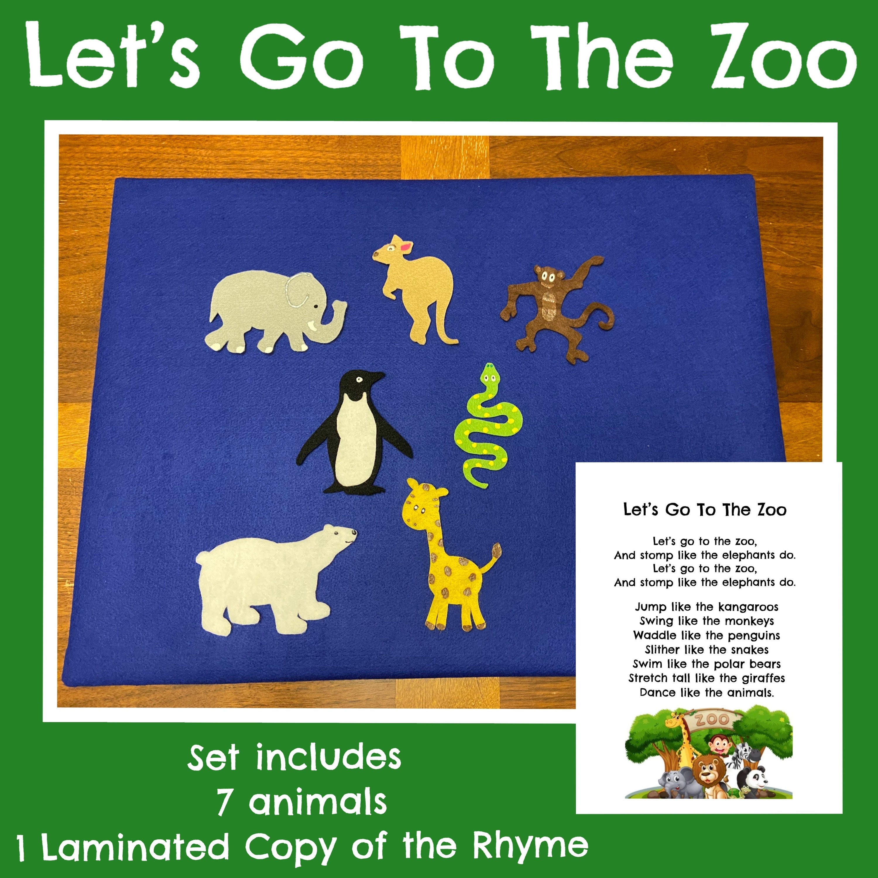 Zoo Animal Felt Set //felt Board Story //felt Set // Circle Time ...