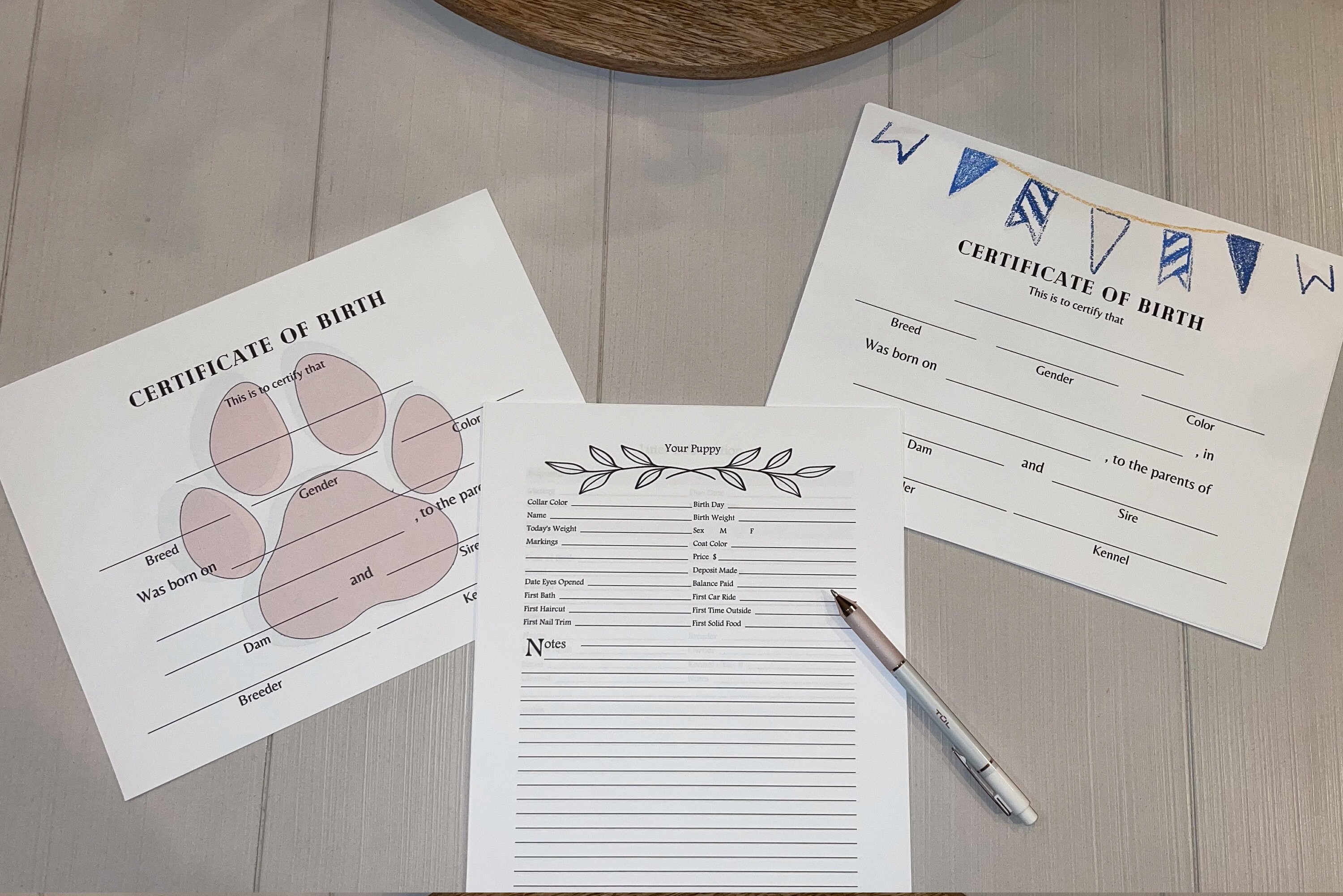 Dog Breeding Whelping Records Digital Printable Bundle - Etsy