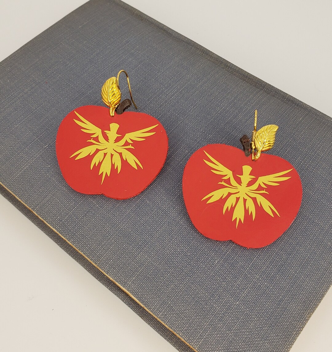 Hazbin Hotel Lucifer Morningstar Apple Earrings - Etsy