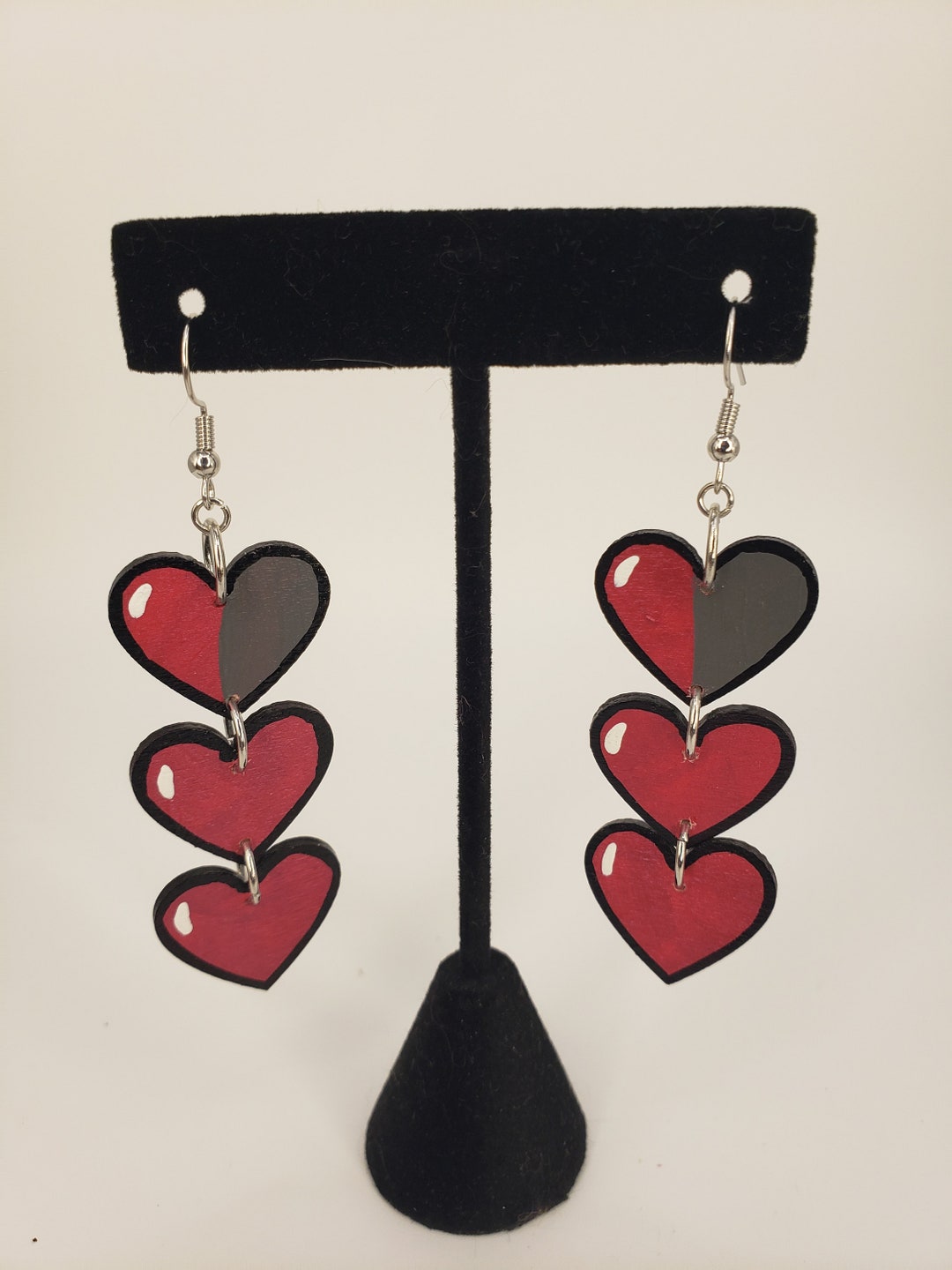 Zelda Life Hearts Wood Earrings - Etsy