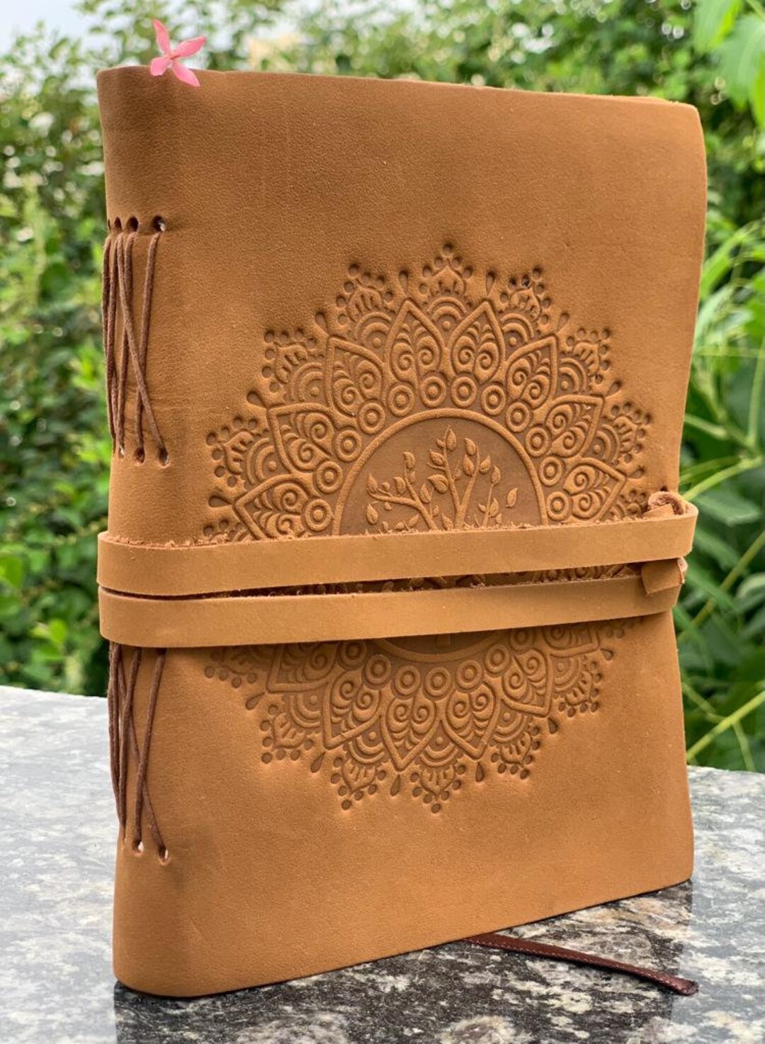 Leather Journal Writing Notebook Mandala Tree Engraved Vintage Handmade ...