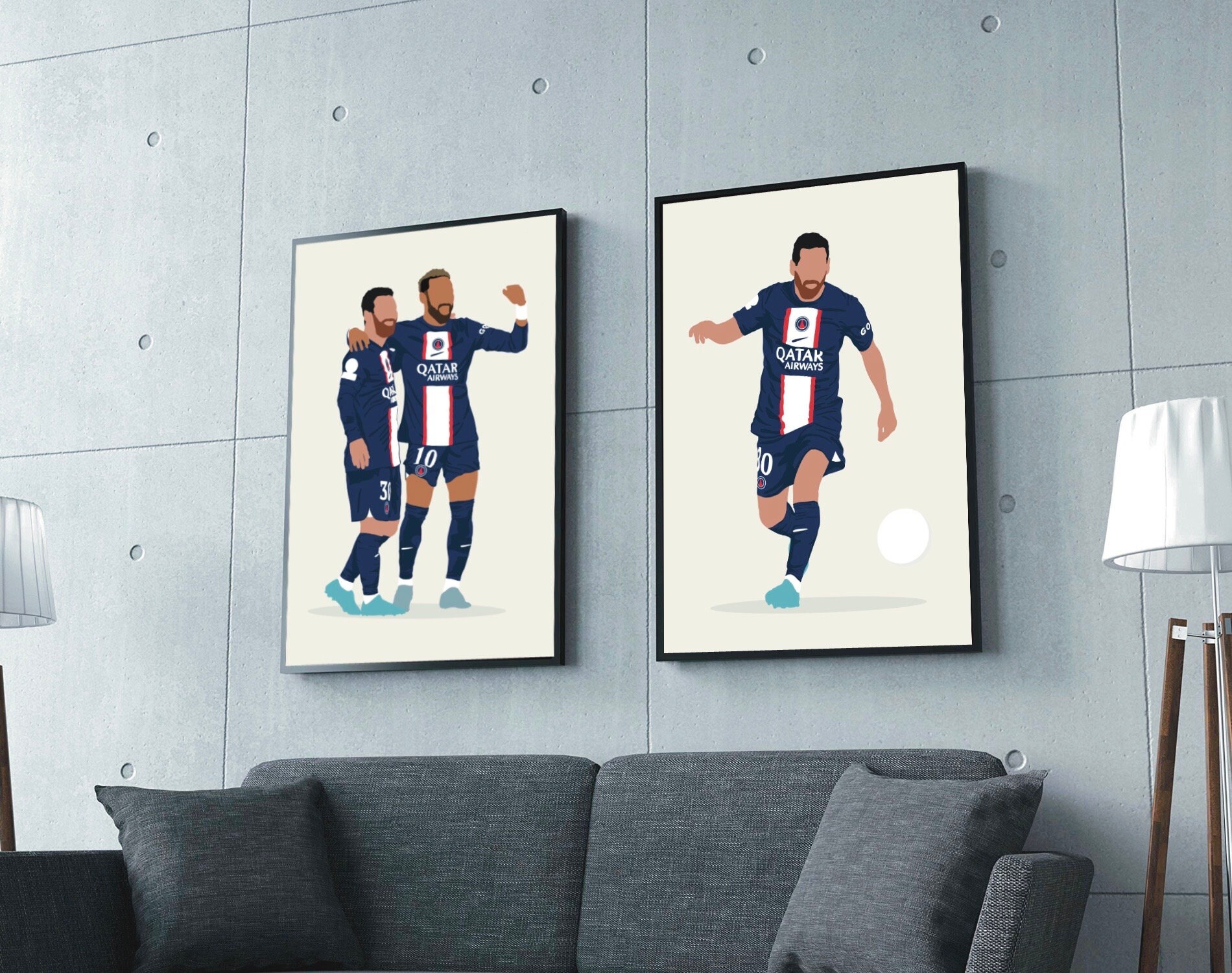 Lionel Messi PSG Poster Printable Paris Saint Germain - Etsy