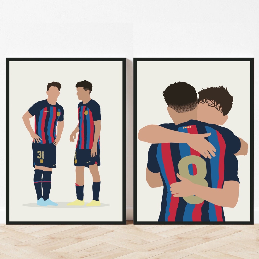 Gavi and Pedri Poster Set, Pablo Gavi, FC Barcelona, La Furiá Roja ...