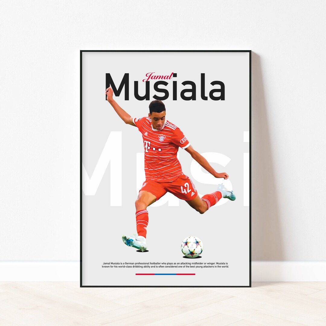 Jamal Musiala inspiriertes Poster druckbare Fußball Wand Kunst - Etsy.de