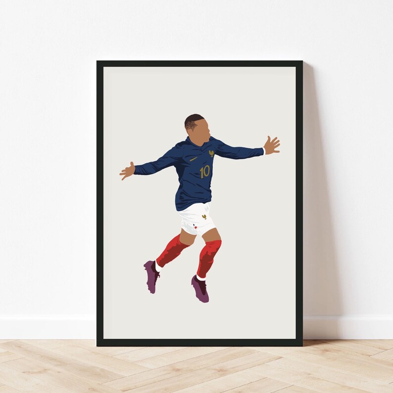 Kylian Mbappe Poster France Football Squad World Cup Qatar - Etsy Australia