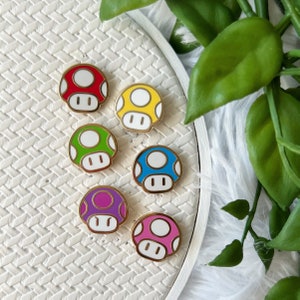 Mario Mini Pin Yellow Mushroom Hard Enamel Pin - Etsy