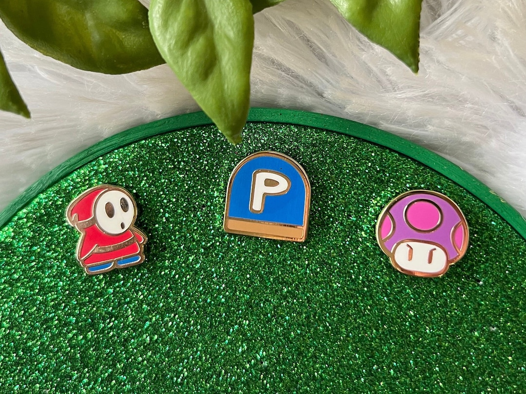 Mario Mini Pin Collection Sneaky Bundle 3 Enamel Pins THREE - Etsy