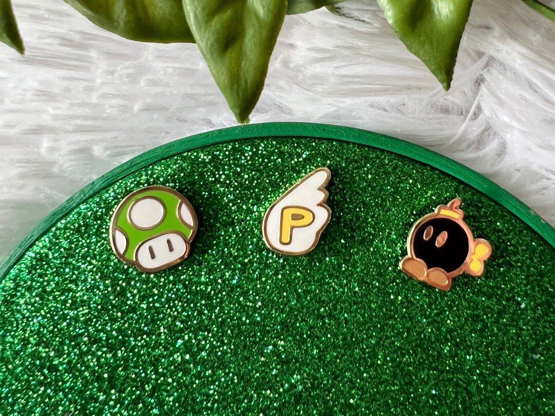 Mario Mini Pin Collection Lucky Bundle 3 Enamel Pins THREE - Etsy