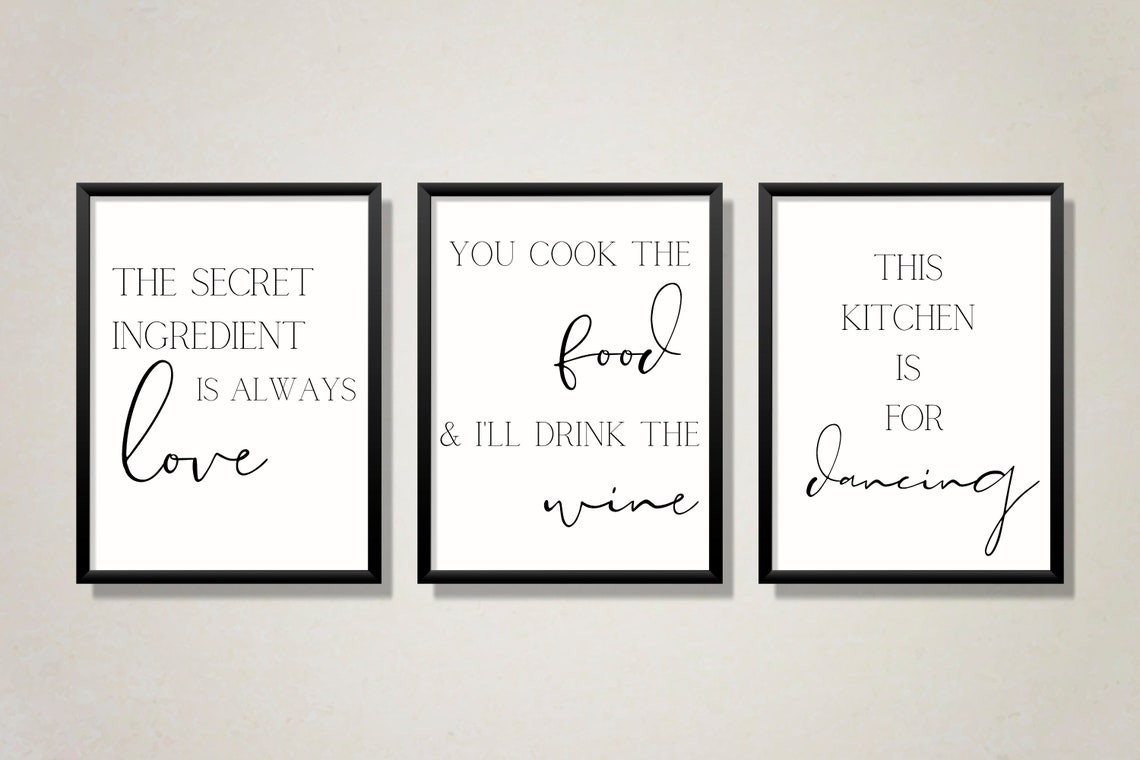 Kitchen Print Wall Art - Decor - Funny Wall Art - Kitchen Print ...