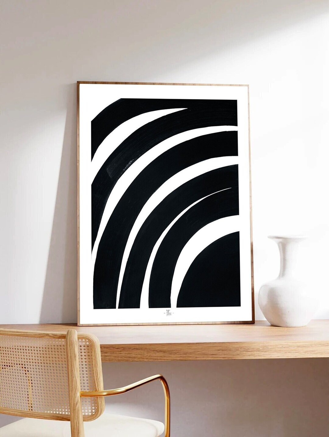 Minimalist Poster Abstract Art Black and White the Eye - Etsy