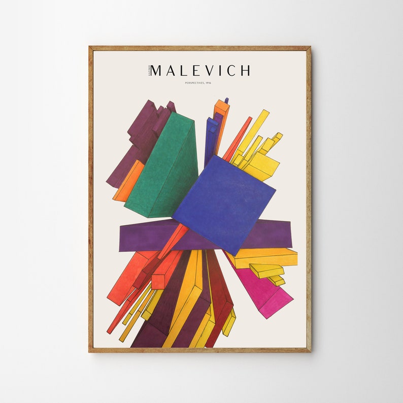 Malevich Poster Minimalist Poster Perspectives Abstract - Etsy
