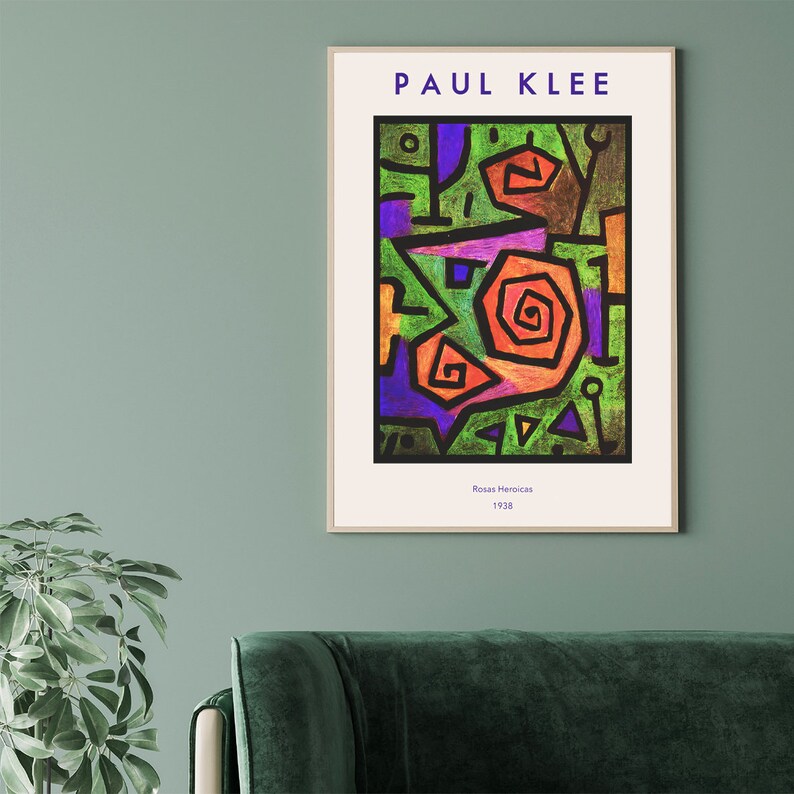 Paul Klee Poster, Abstract Art, Klee Poster, Rosas Heroicas, Exhibition ...