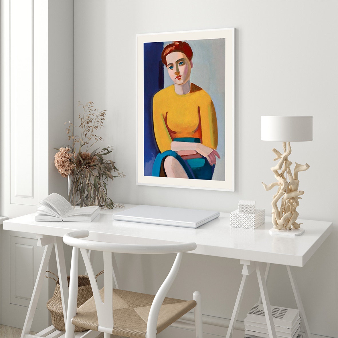 Lundstrom Poster, Portrait of Hanne Hansen, Cubism, Fine Art Print on ...