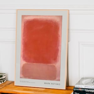 Mark Rothko Poster, Red and Pink on Pink, 1953, Modern Art Poster, Fine ...