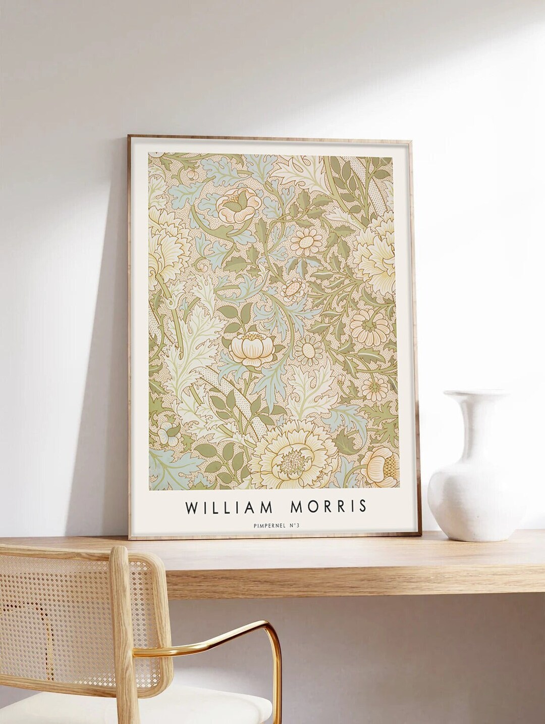 William Morris Poster, Pimpernel N.3, Art Nouveau, Flower Motifs ...