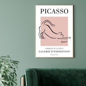 Picasso Poster, Le Chat, Line Drawing, Le Chat, Pablo Picasso, Line Art ...