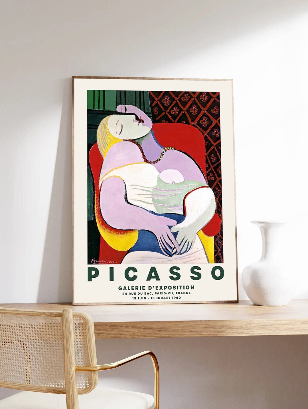 Picasso Poster, the Dream by Pablo Picasso, Art Poster, Cubism, Art ...