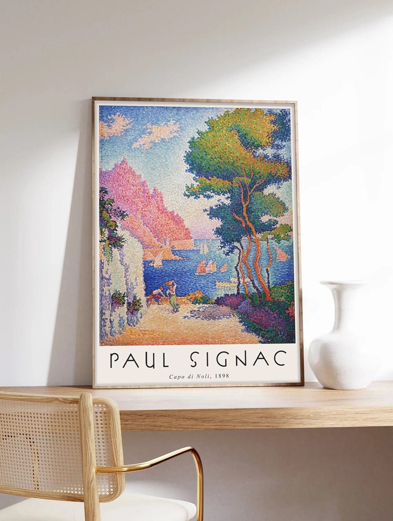 Signac Poster, Pointillism, Paul Signac, Nature Poster, Capo Di Noli ...
