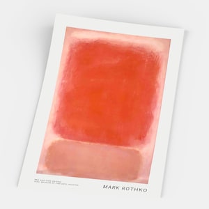Mark Rothko Poster, Red and Pink on Pink, 1953, Modern Art Poster, Fine ...
