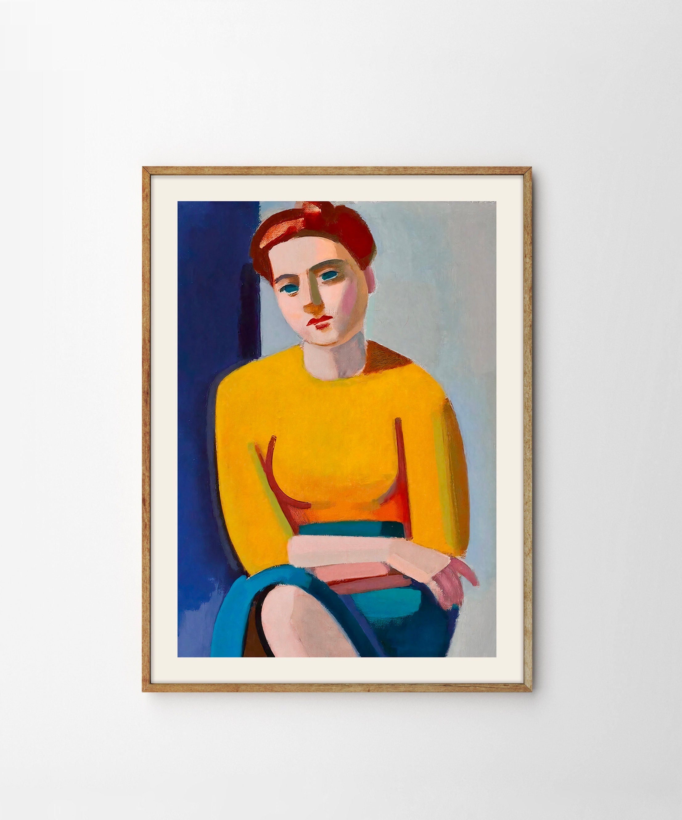 Lundstrom Poster, Portrait of Hanne Hansen, Cubism, Fine Art Print on ...