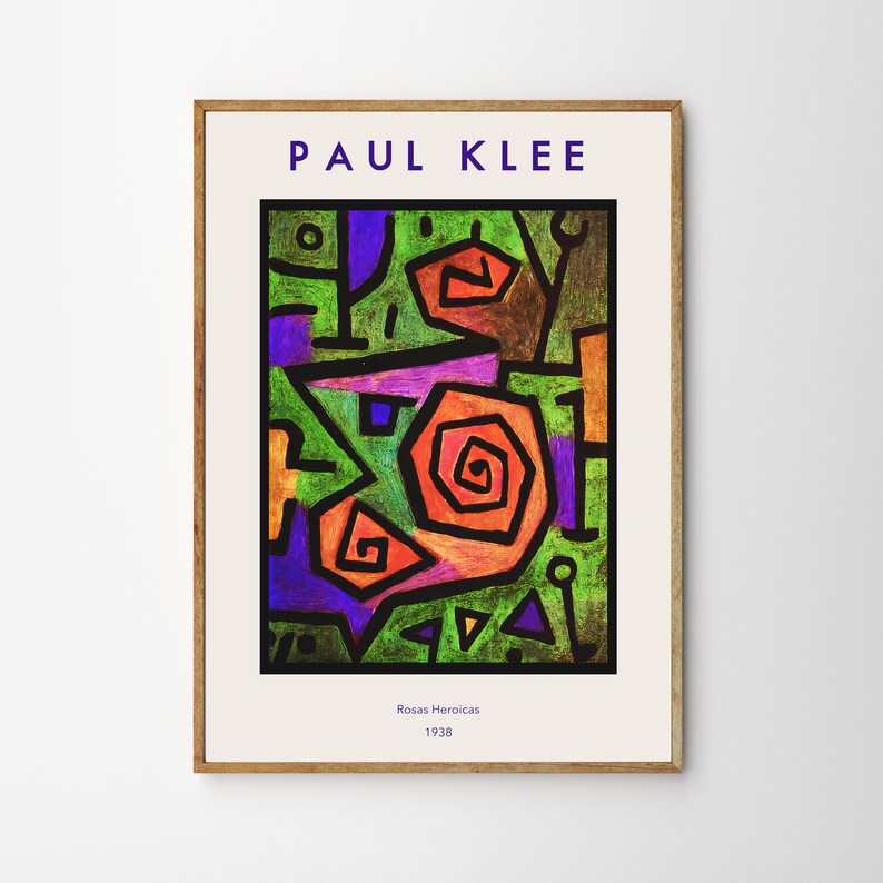 Paul Klee Poster, Abstract Art, Klee Poster, Rosas Heroicas, Exhibition ...