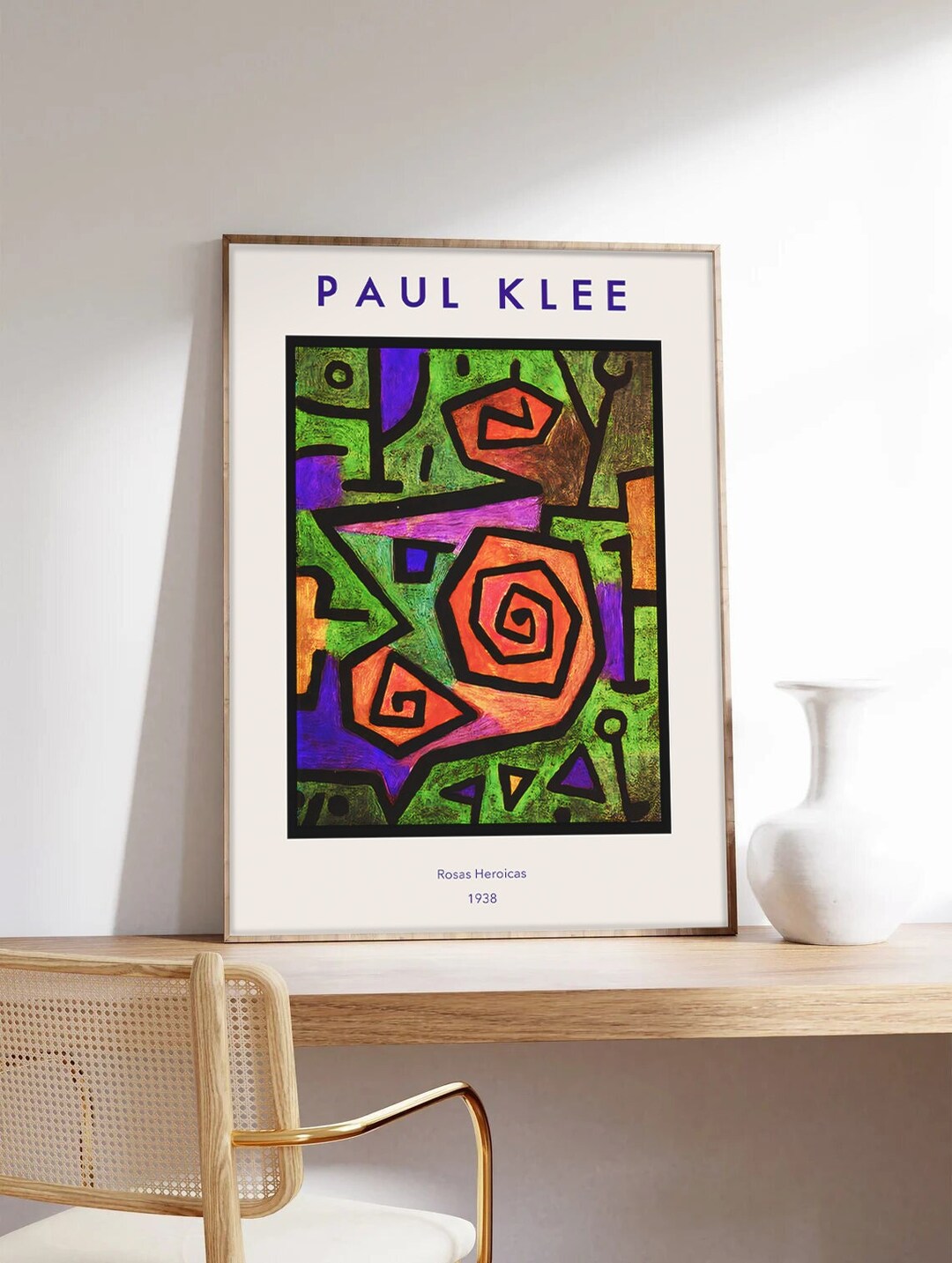 Paul Klee Poster, Abstract Art, Klee Poster, Rosas Heroicas, Exhibition ...