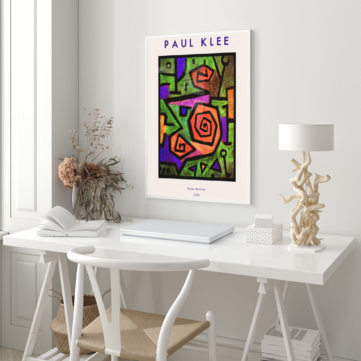 Paul Klee Poster, Abstract Art, Klee Poster, Rosas Heroicas, Exhibition ...