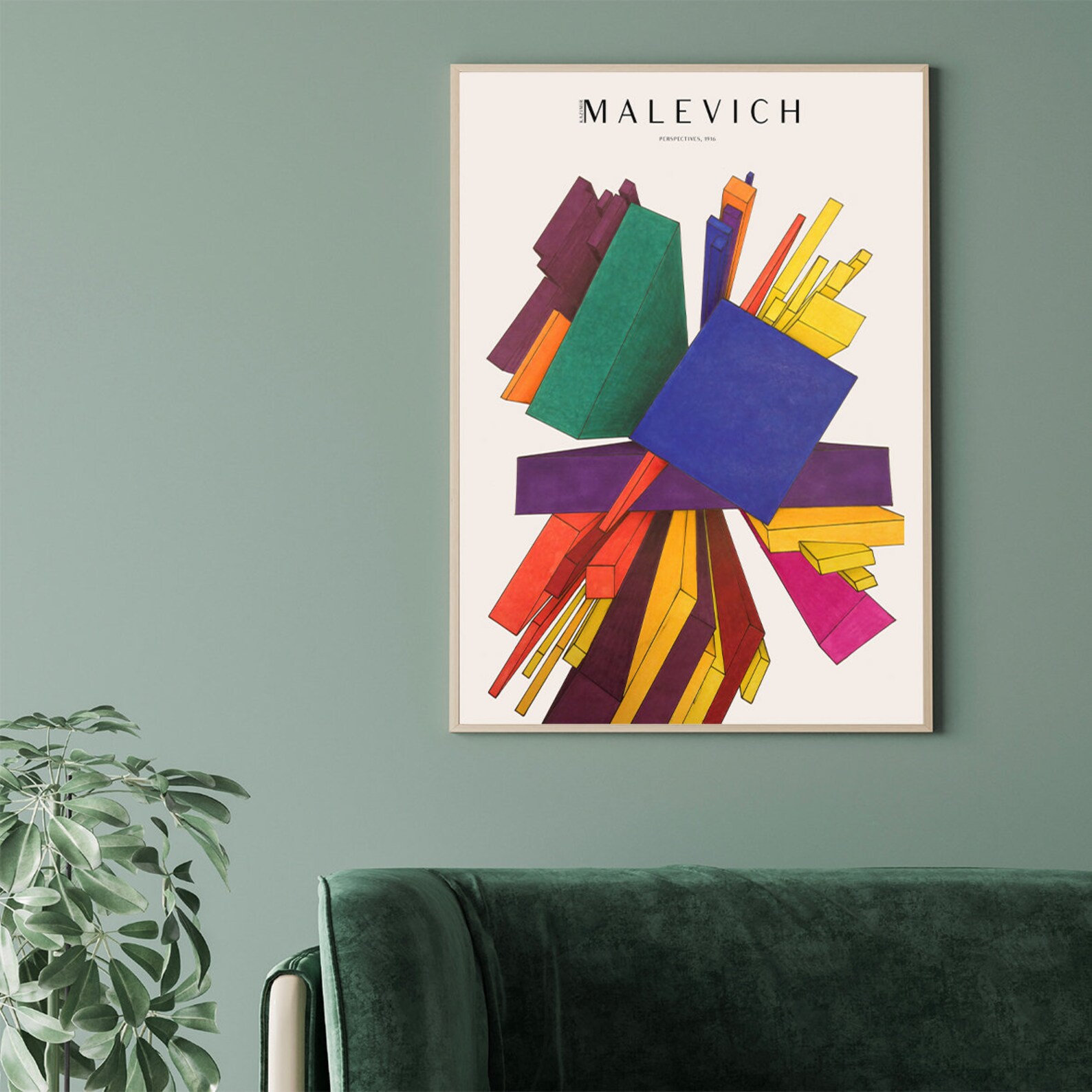 Malevich Poster Minimalist Poster Perspectives Abstract - Etsy
