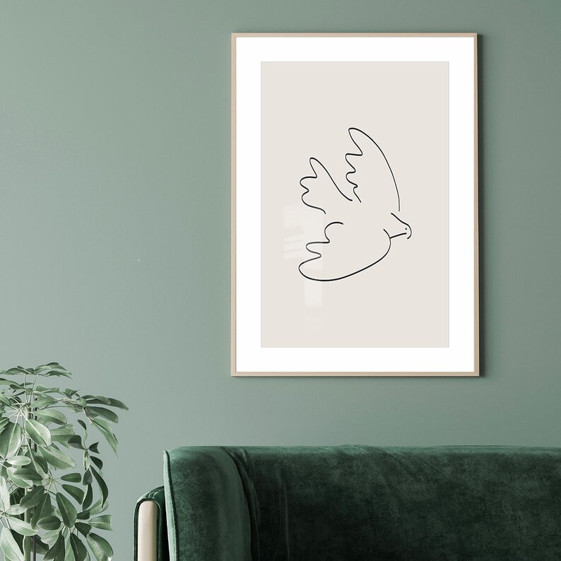 Minimalist Poster One Line Poster Bird One Line Museum - Etsy