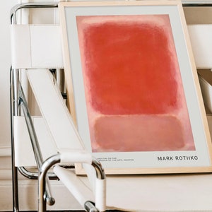 Mark Rothko Poster, Red and Pink on Pink, 1953, Modern Art Poster, Fine ...