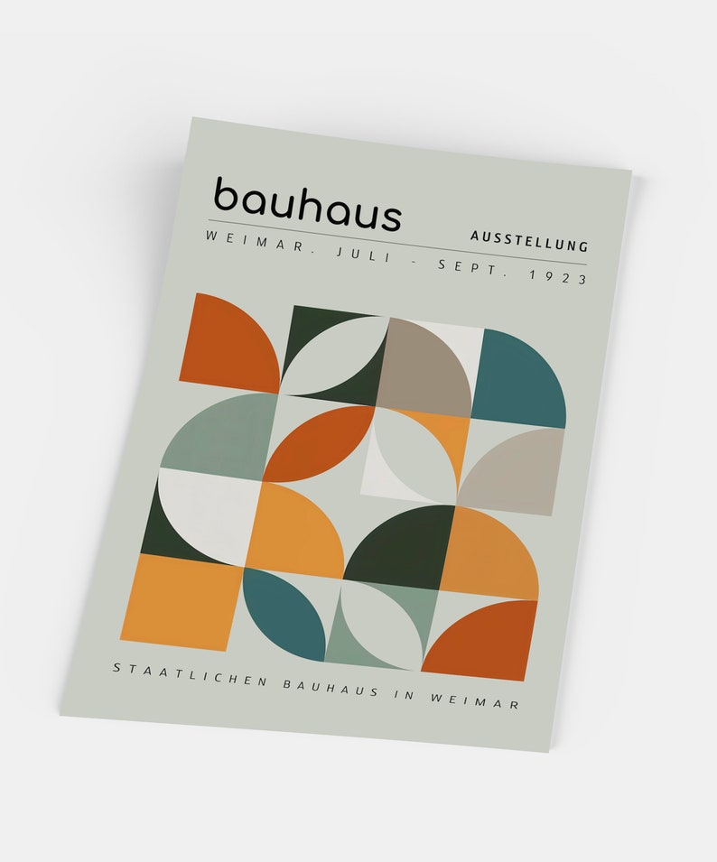 Bauhaus Poster, Staatlichen Bahaus in Weimar, 1923, Exhibition Poster ...