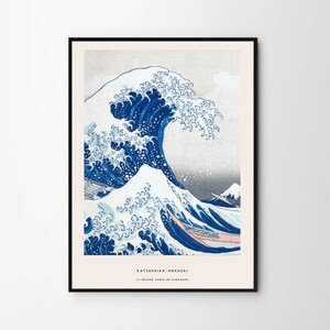 Japanese Print, the Great Wave of Kanagawa, Hokusai Poster, Exhibition ...