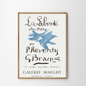 Georges Braques & Pierre Reverdy Poster, Freedom of the Seas, 1960-1961 ...