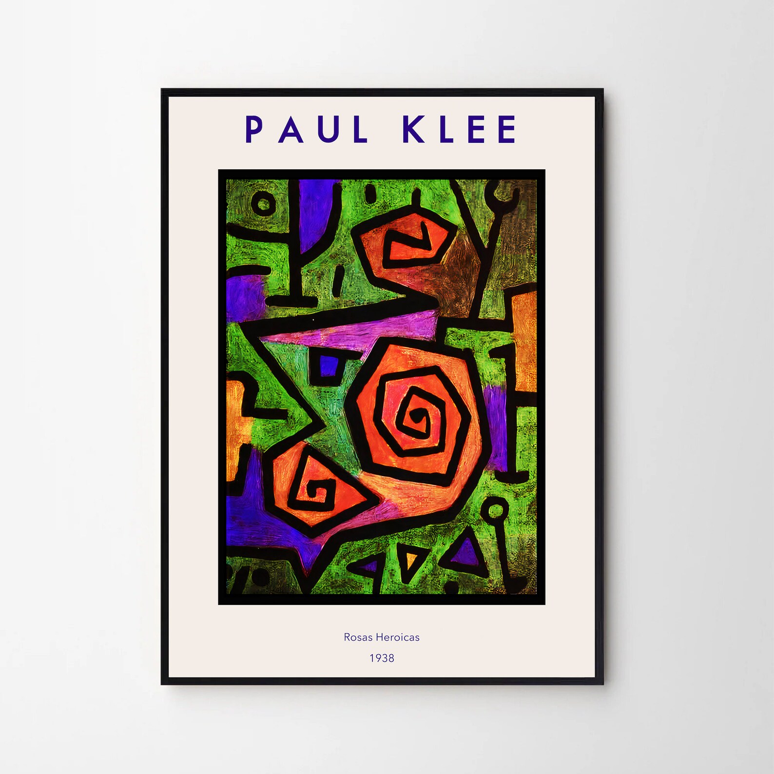 Paul Klee Poster, Abstract Art, Klee Poster, Rosas Heroicas, Exhibition ...