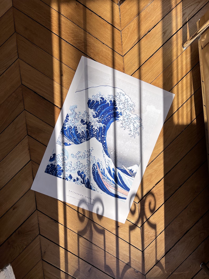 Japanese Print the Great Wave of Kanagawa Hokusai Poster - Etsy