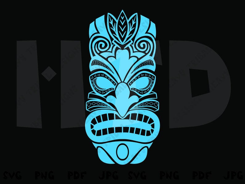 Hawaiian Tiki SVG, Tiki SVG, Tiki PNG, Tribal Svg, Tiki Head Svg, Tiki ...