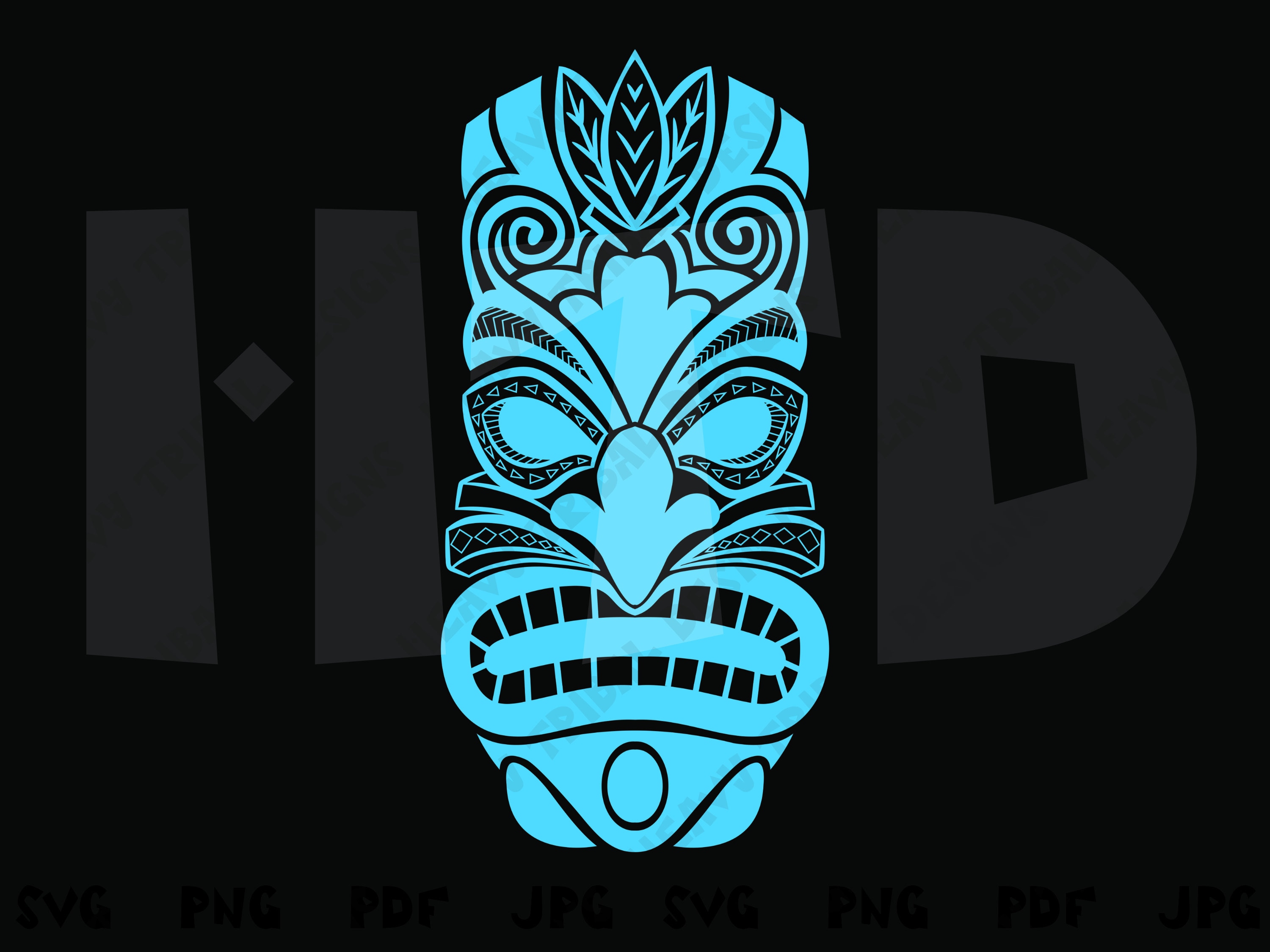 Hawaiian Tiki SVG, Tiki SVG, Tiki PNG, Tribal Svg, Tiki Head Svg, Tiki ...