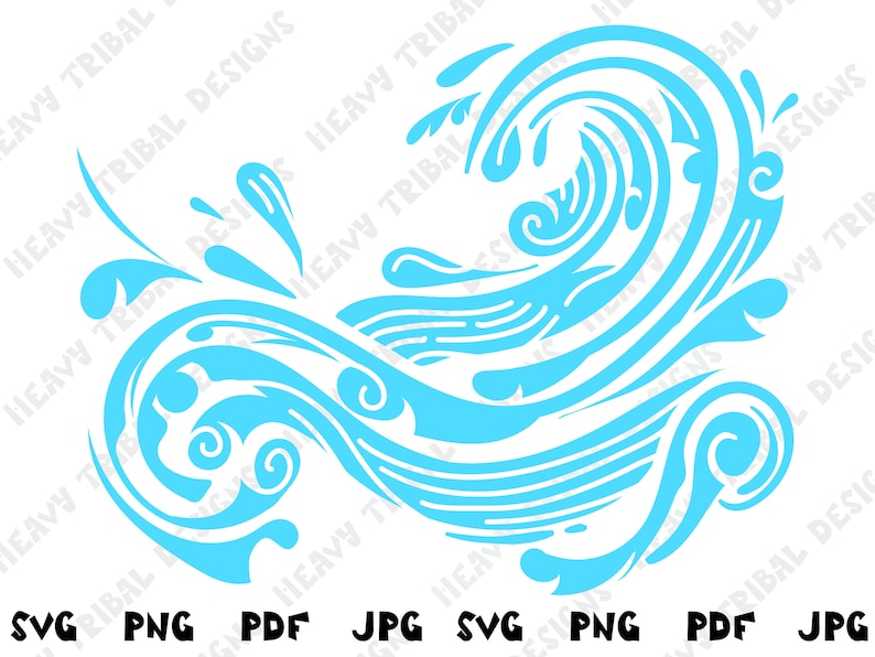 Tribal Wave SVG, Wave SVG, Wave Png Svg, Waves SVG, Tribal Svg, Maori ...
