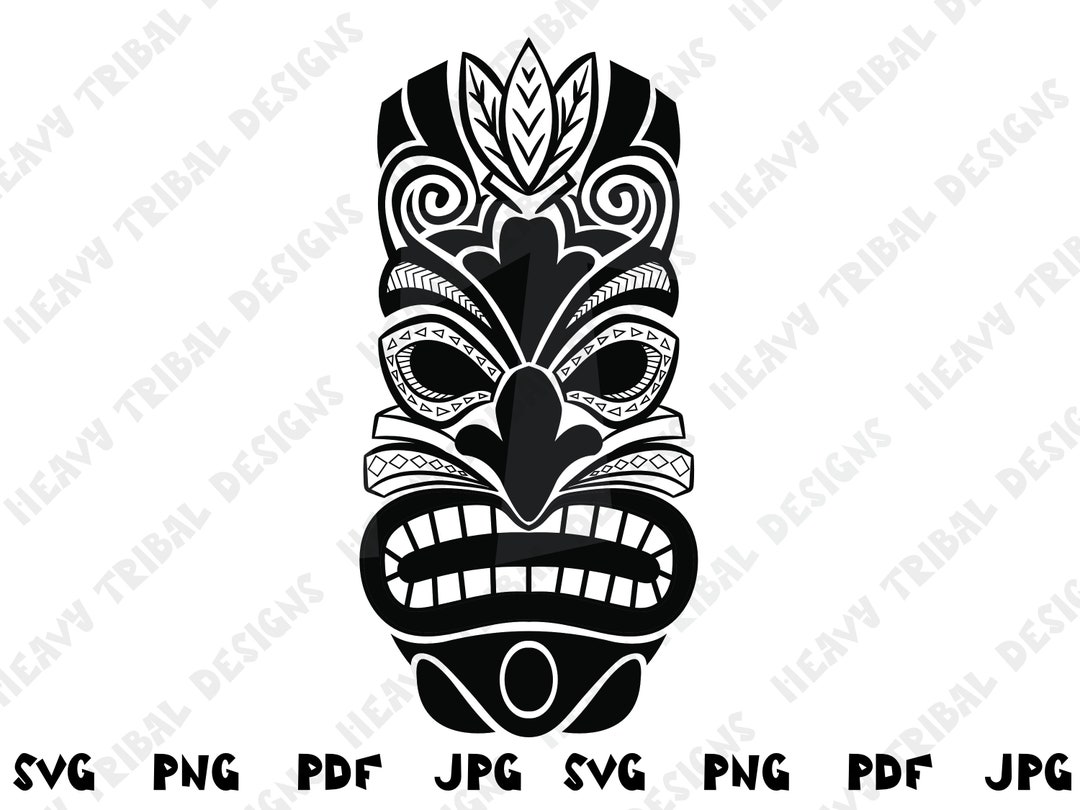 Hawaiian Tiki SVG, Tiki SVG, Tiki Png, Tribal Svg, Tiki Mask Svg, Tiki ...