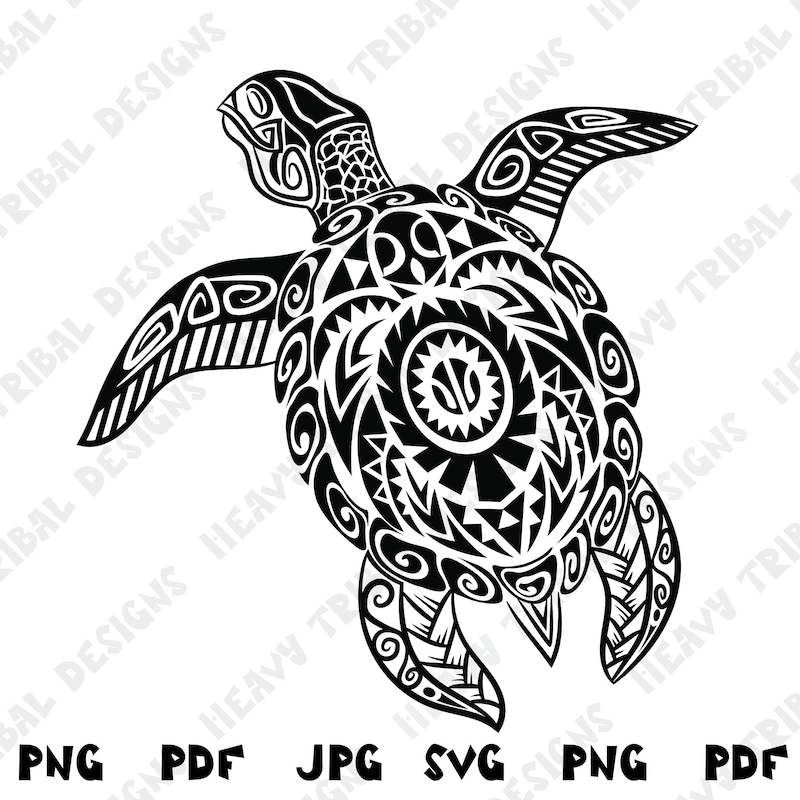 Tribal Turtle Svg - Etsy