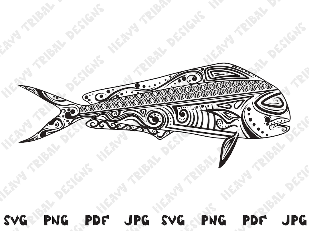 Mahi Mahi SVG, Mahi Mahi PNG, Mahi Svg, Hawaiian Tribal Svg, Maori Svg ...