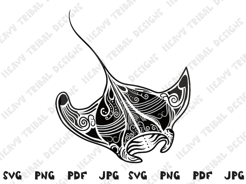 Manta Ray SVG, Manta SVG, Hawaiian SVG, Tropical Svg, Beach Svg, Maori ...