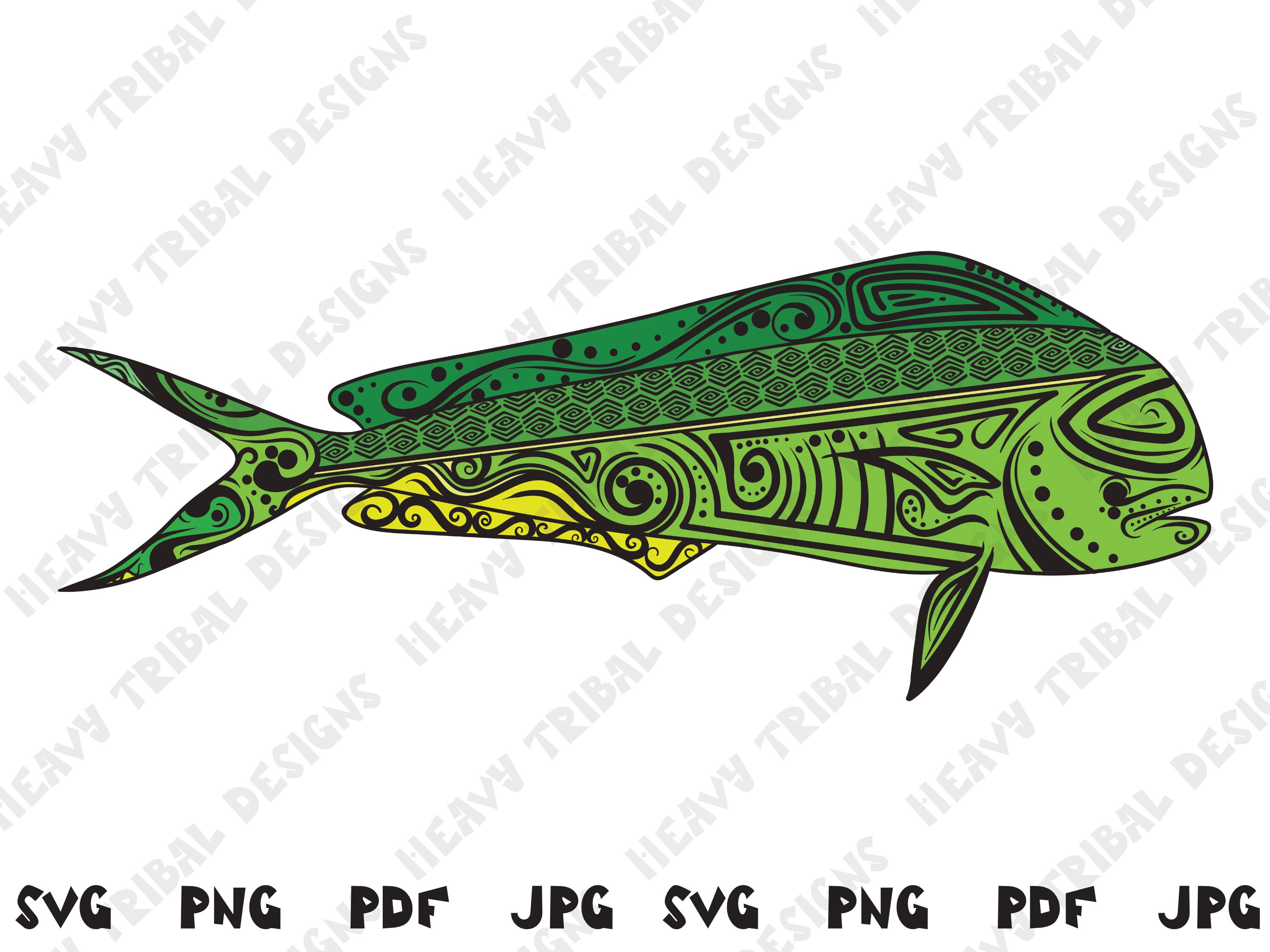Mahi Mahi SVG, Mahi Mahi PNG, Hawaiian Tribal Svg, Maori Svg ...
