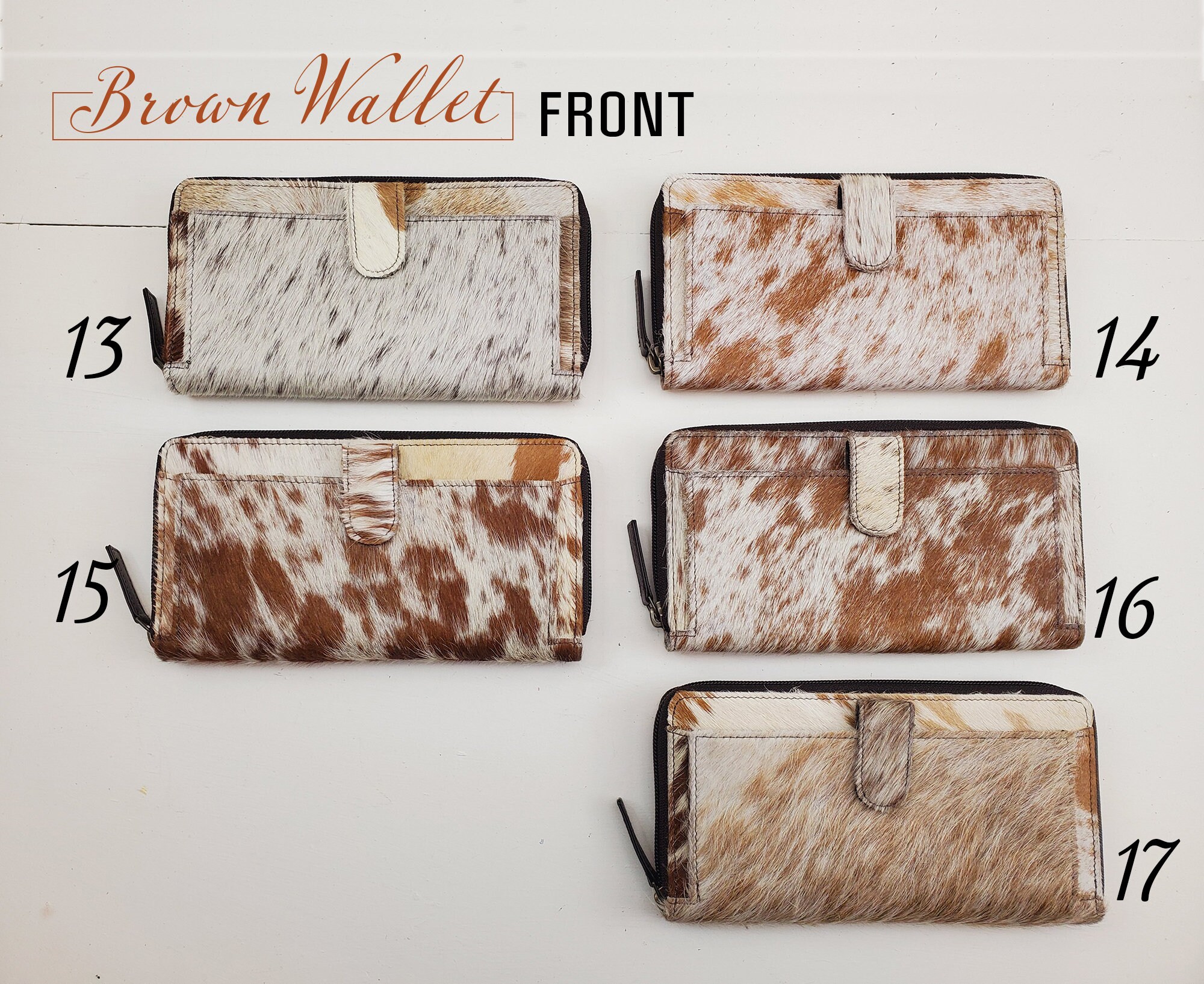 Myra Purse RFID Hairon Western Wallet Women With Zipper Closer,brown ...