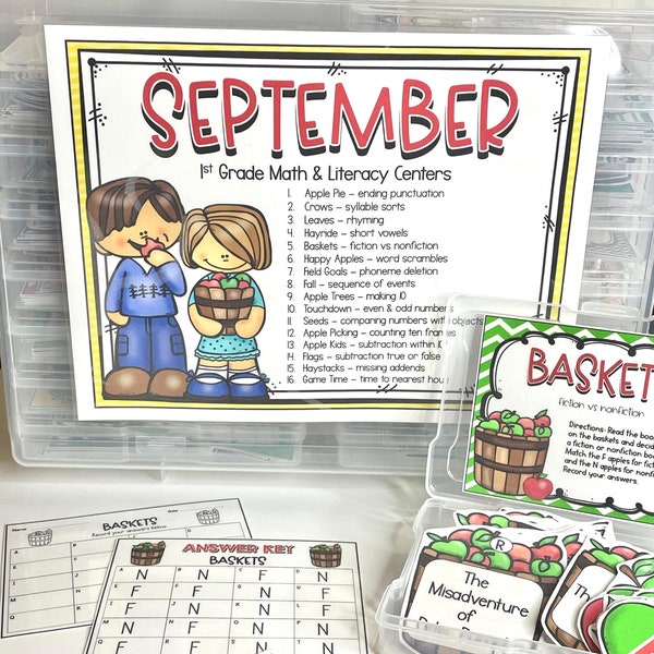 First Grade Task Box - Etsy