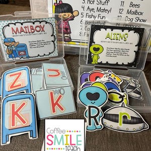 Alphabet Letter Recognition Task Boxes & Centers / Activities for Early ...