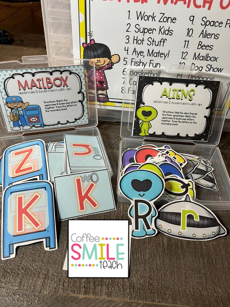 Alphabet Letter Recognition Task Boxes & Centers / Activities for Early ...