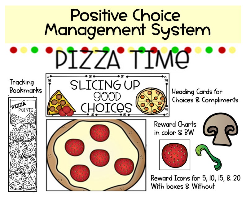 Whole Class Behavior Incentive Chart Pizza Behavior System Class Reward ...