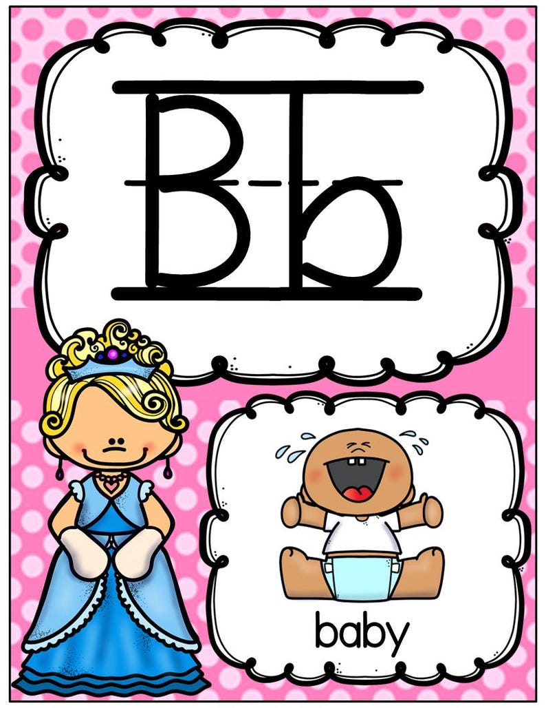 Fairy Tale Themed Alphabet Posters for Classroom Decor Homeschool ...
